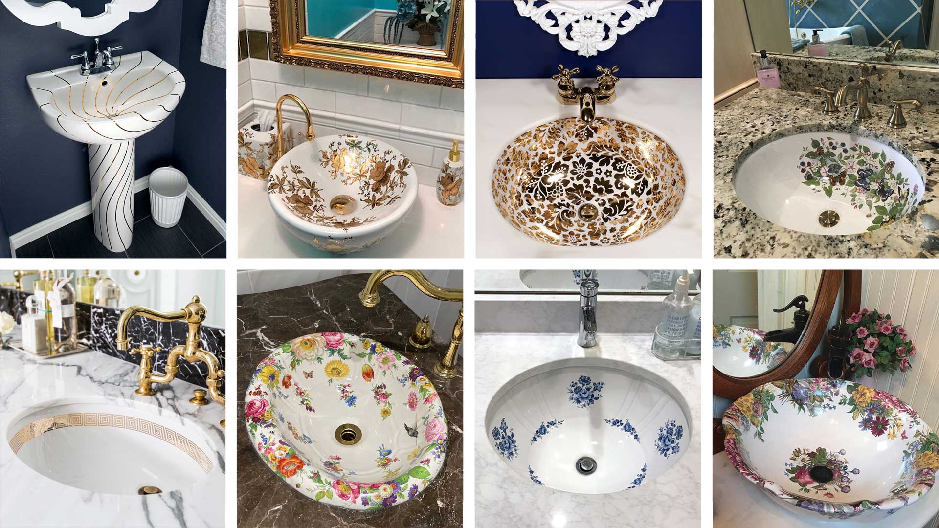 Decorated Bathroom Painted Sinks | Powder Room Basins – DecoratedBathroom