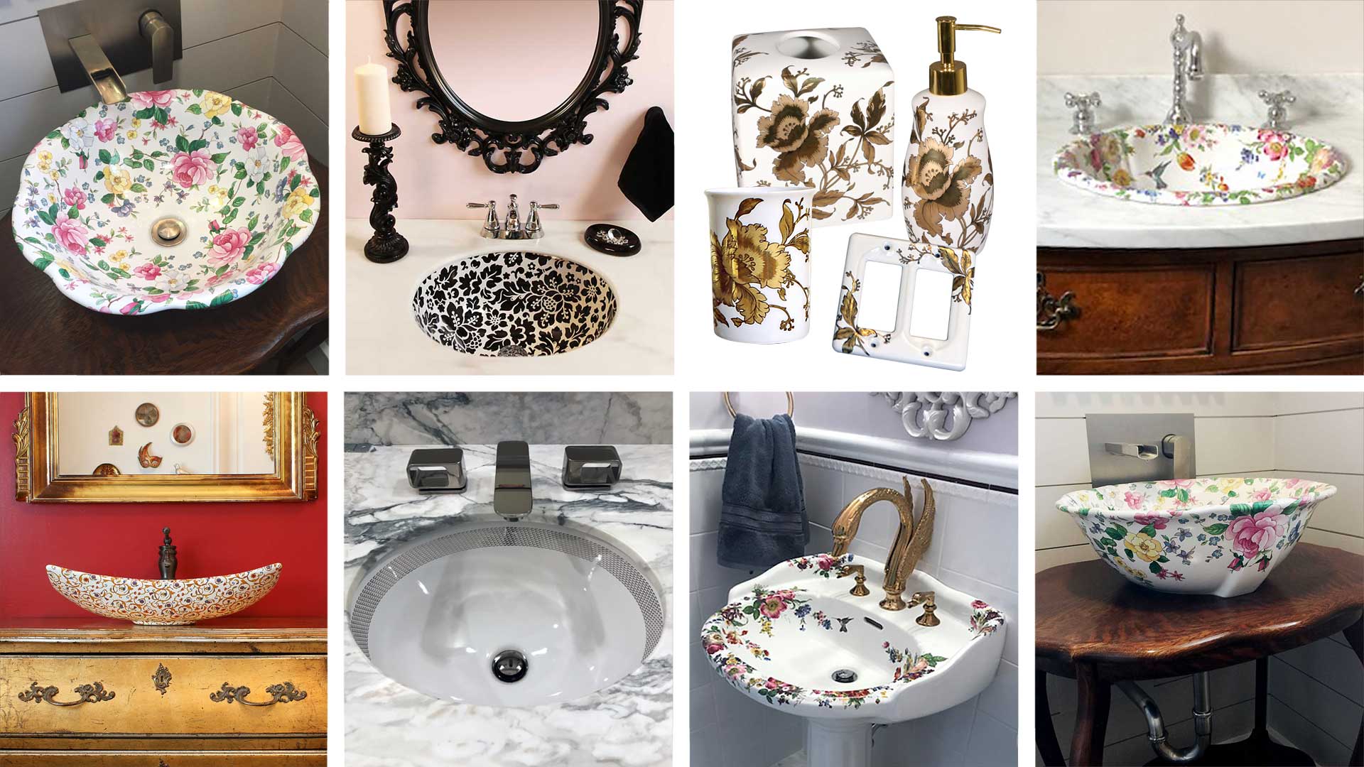 Decorated Bathroom Painted Sinks | Powder Room Basins – DecoratedBathroom