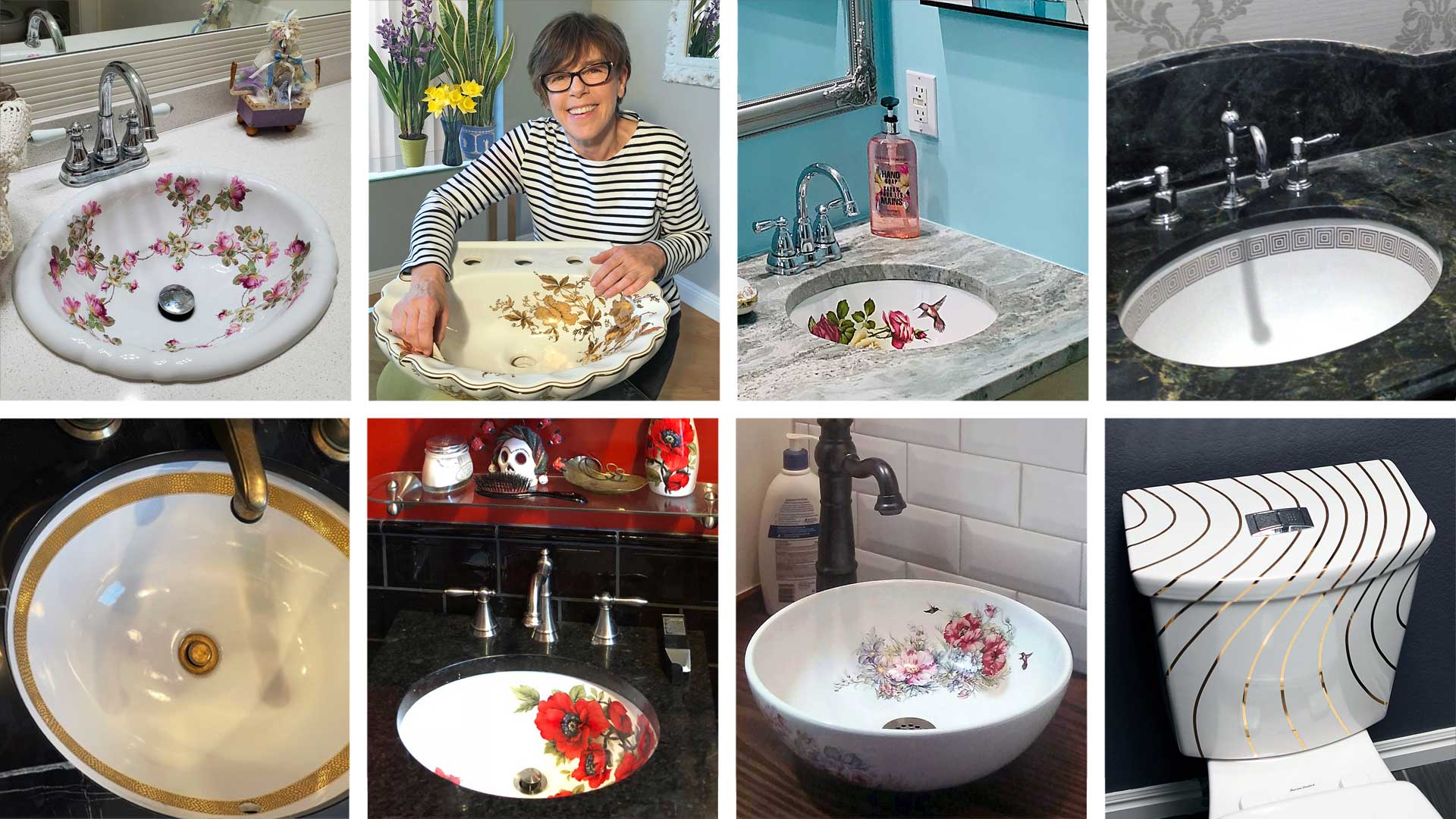 Decorated Bathroom Painted Sinks | Powder Room Basins – DecoratedBathroom